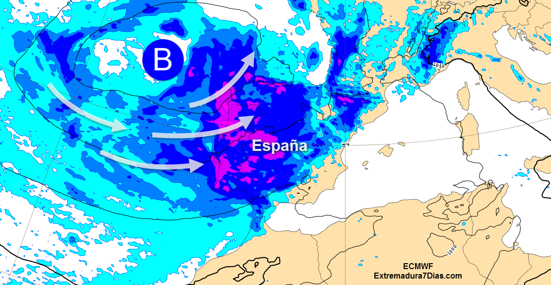 Comienza un nuevo episodio de lluvias para Extremadura, ¿cuánto durará ... Comienza un nuevo episodio de lluvias para Extremadura, ¿cuánto durará ...